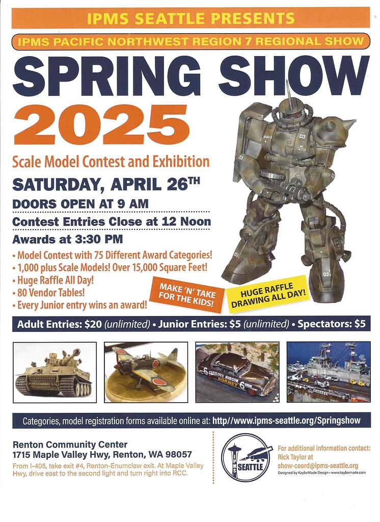 IPMS Seattle / IPMS Region 7 Spring Show - April 26, 2025 - General ...
