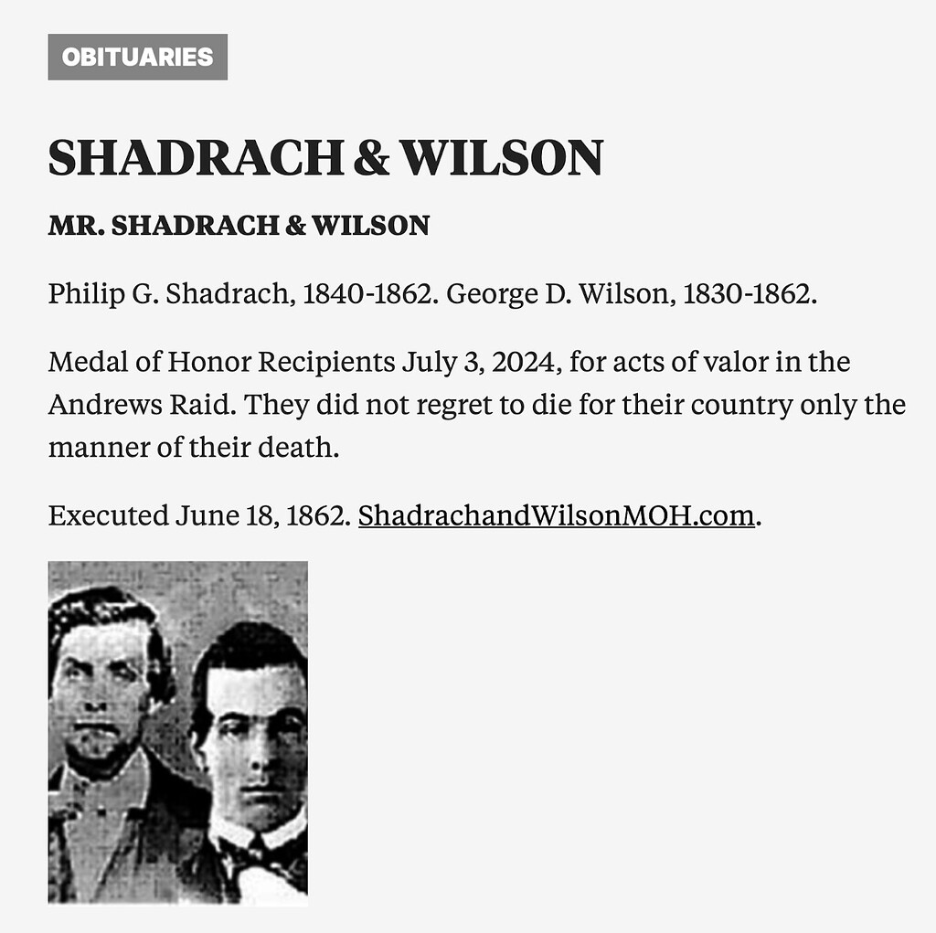 The Andrews Raid: In memoriam - Classic Trains General Discussion ...