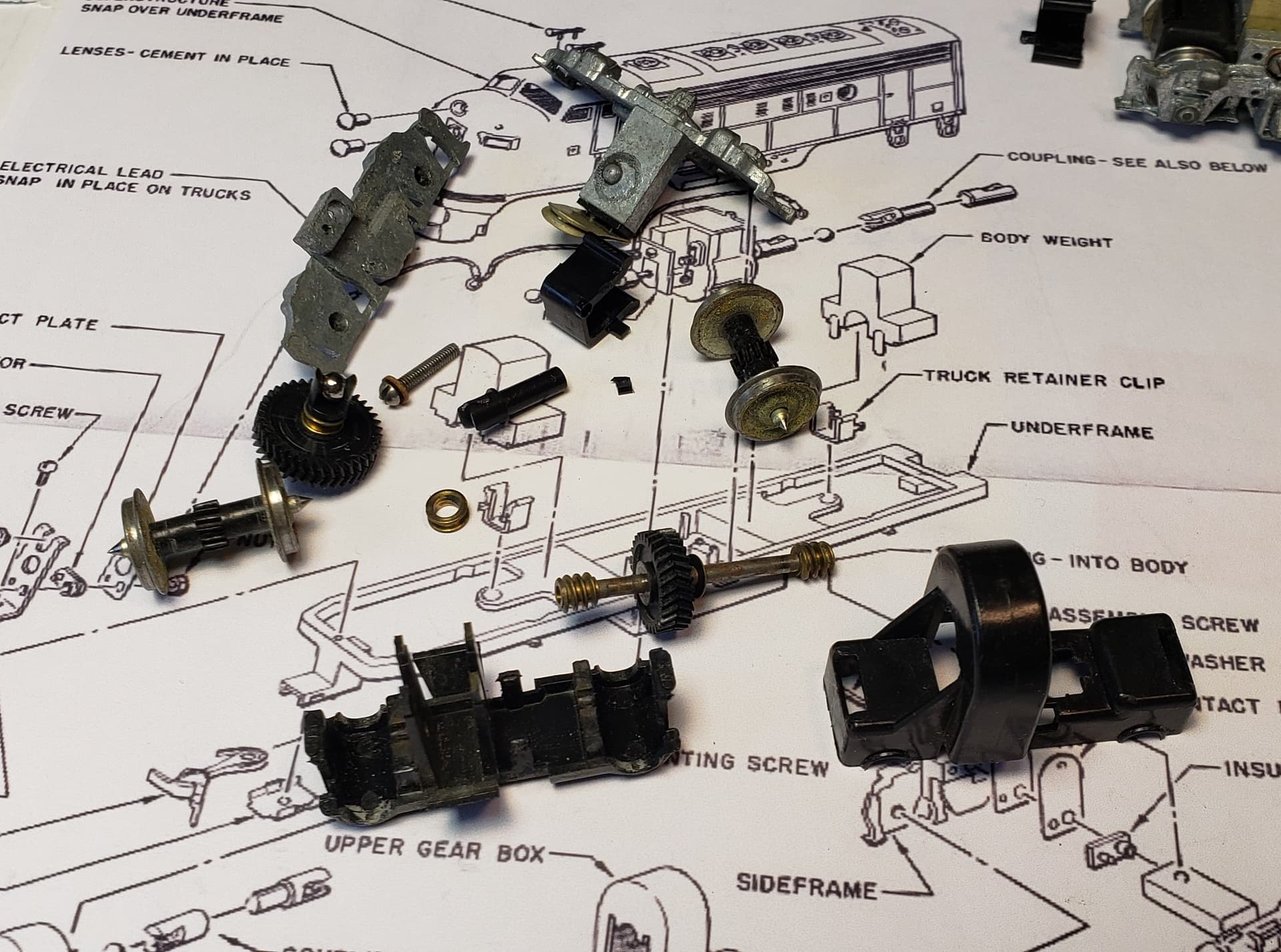 Athearn (I think) Rectifier locomotive drive truck sticking - Model ...