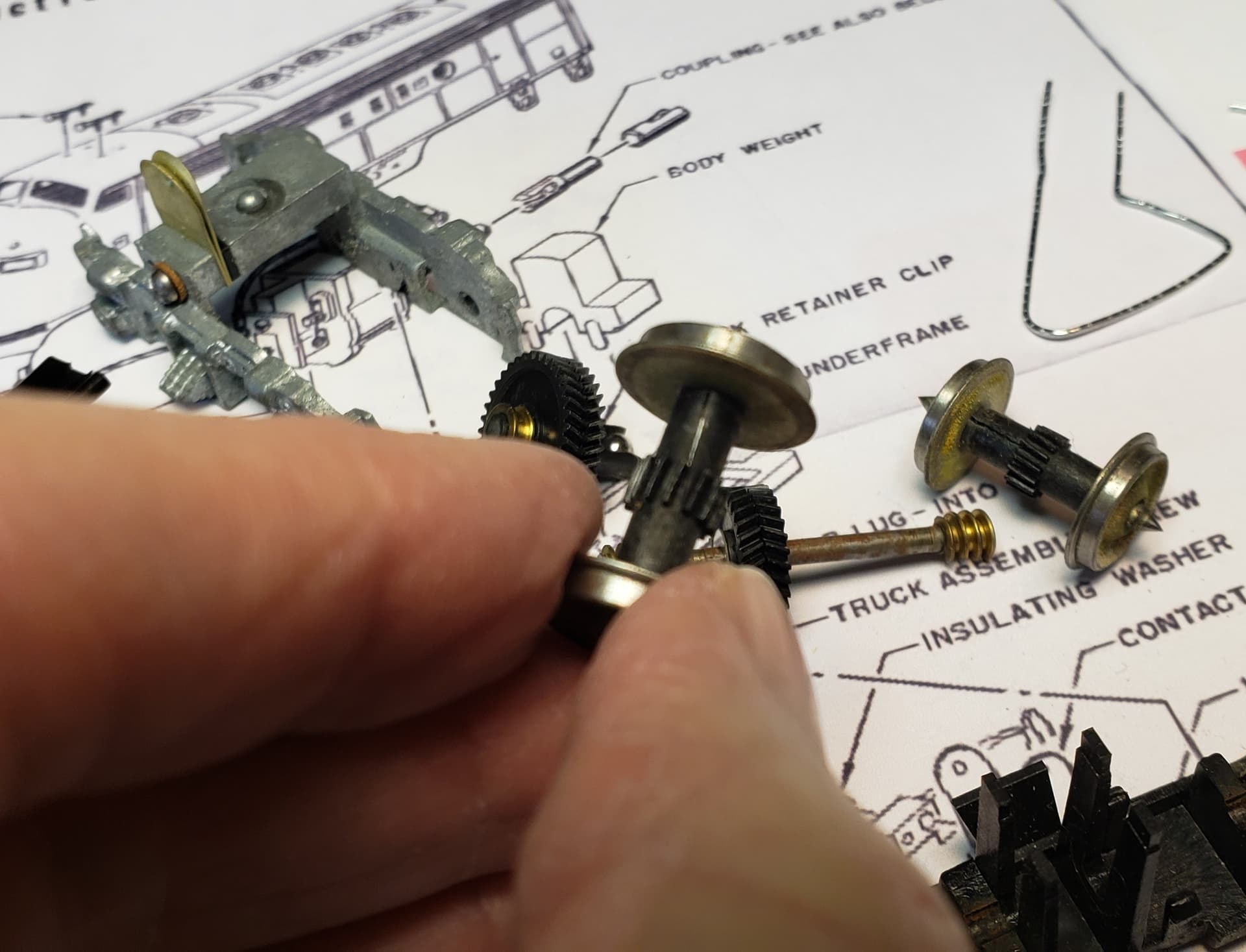 Athearn (I think) Rectifier locomotive drive truck sticking - Model ...