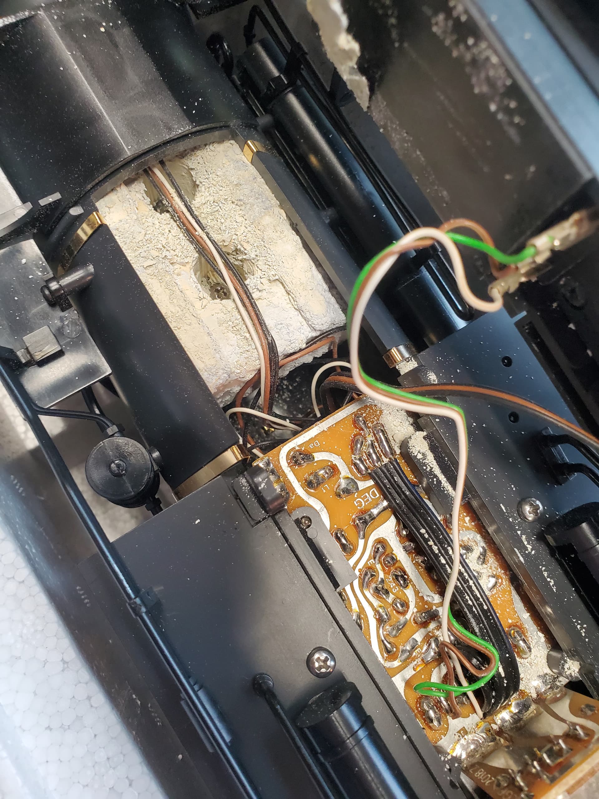 Help! I have a light grey/green substance coming out of engine - Garden ...